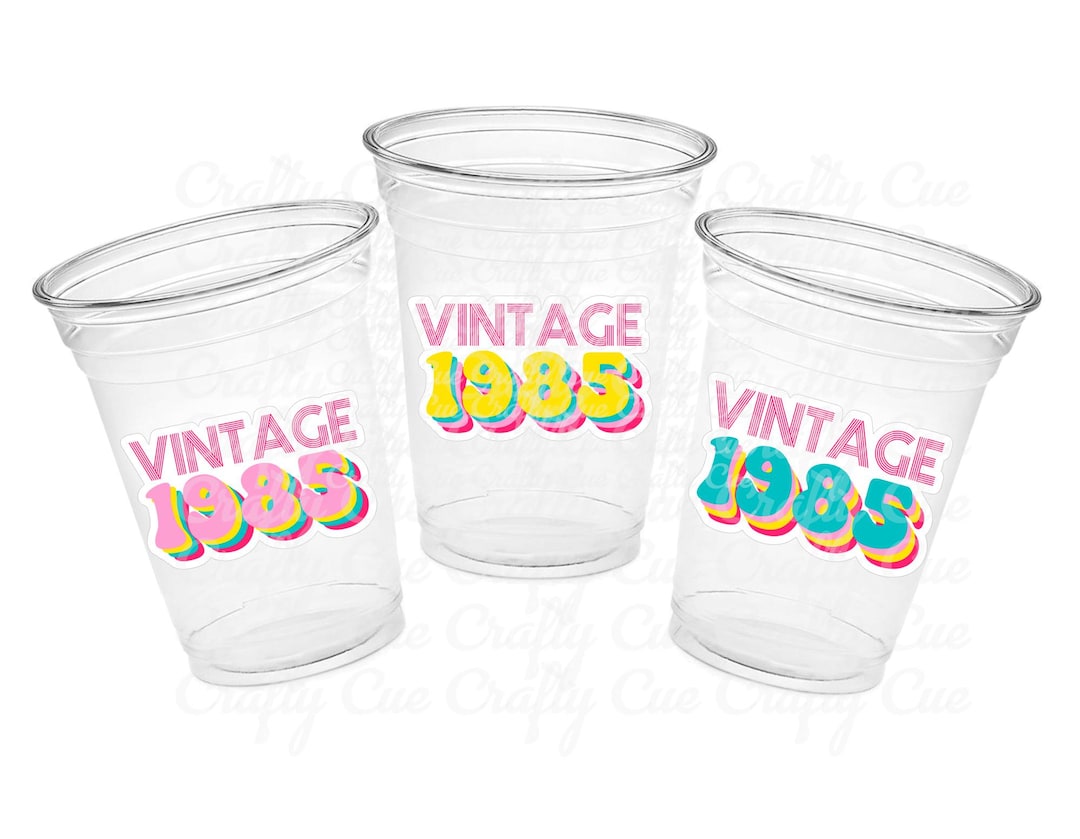 40th PARTY CUPS - 1985 Cups 40th Birthday Party 40th Birthday Favors ...