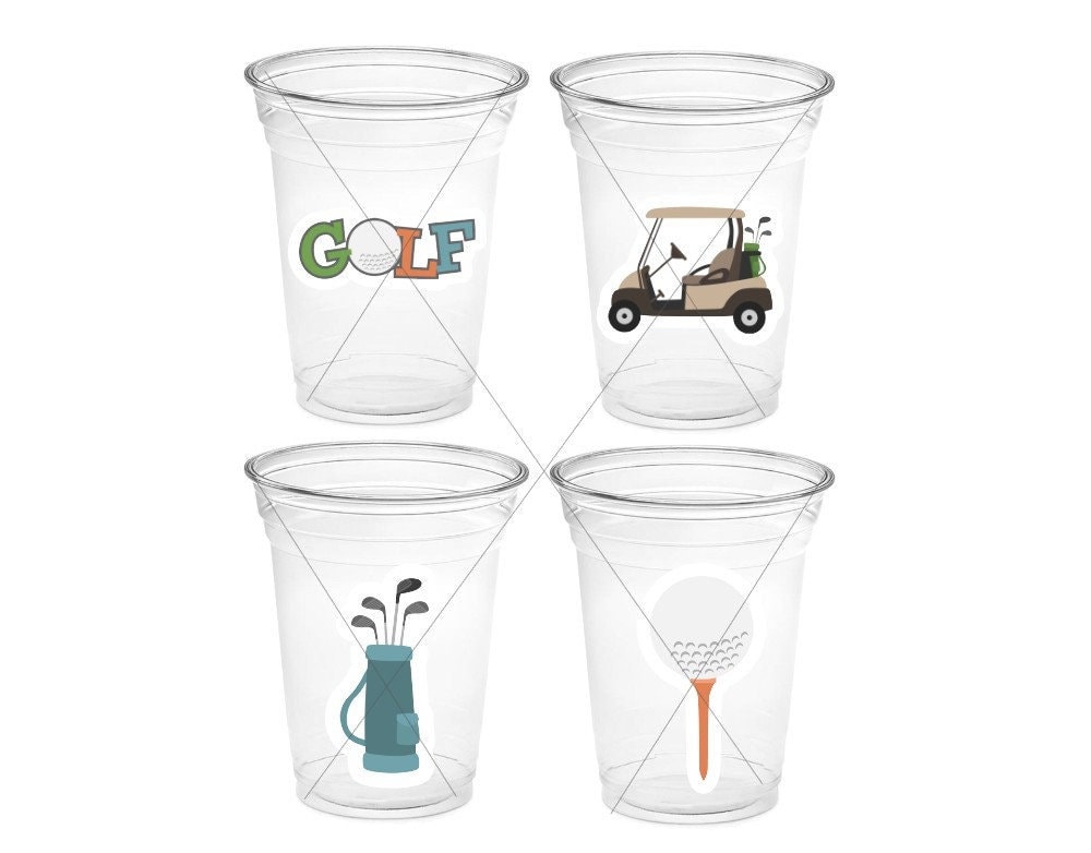 GOLF PARTY CUPS Golfing Party Cups Golf Birthday Golf Party - Etsy