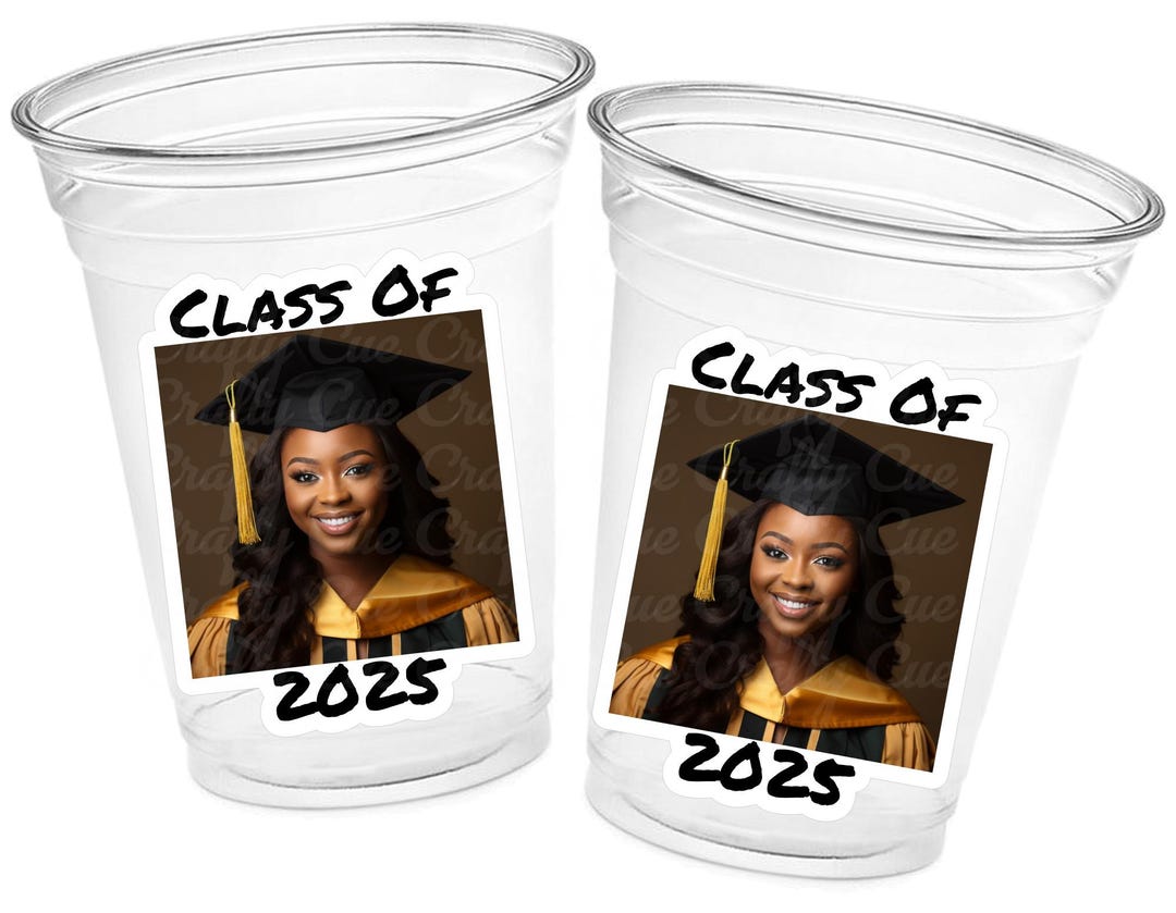 Custom Graduation Cups Custom Plastic Cups Personalized Photo ...