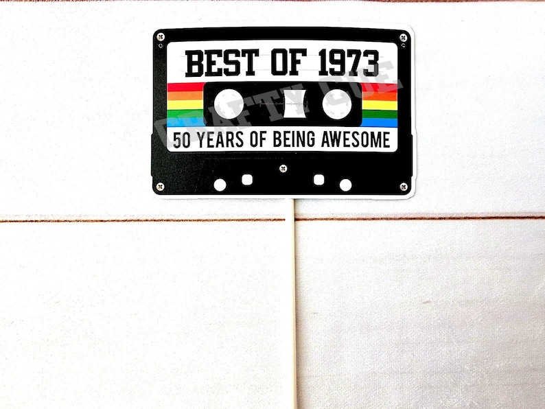 1973 CAKE TOPPER Cassette Tape Cake Topper Best of 1973 Cake Topper ...