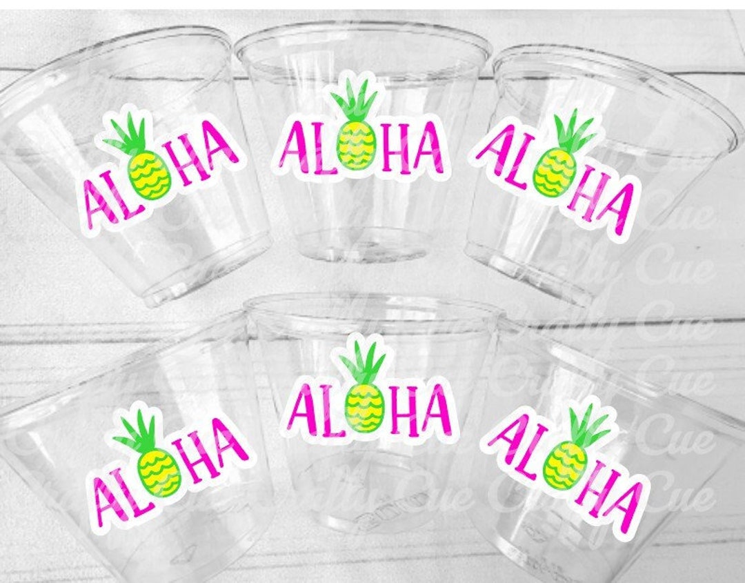 LUAU PARTY CUPS - Aloha Party Cups Luau Party Decoration, Luau Party ...