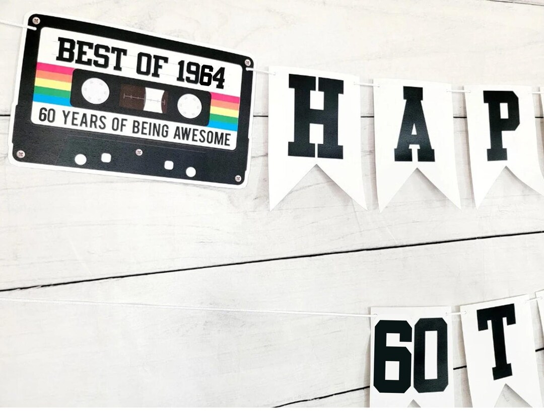 BEST OF 1964 60th Birthday Banner 1964 Banner 1964 Party Decorations ...