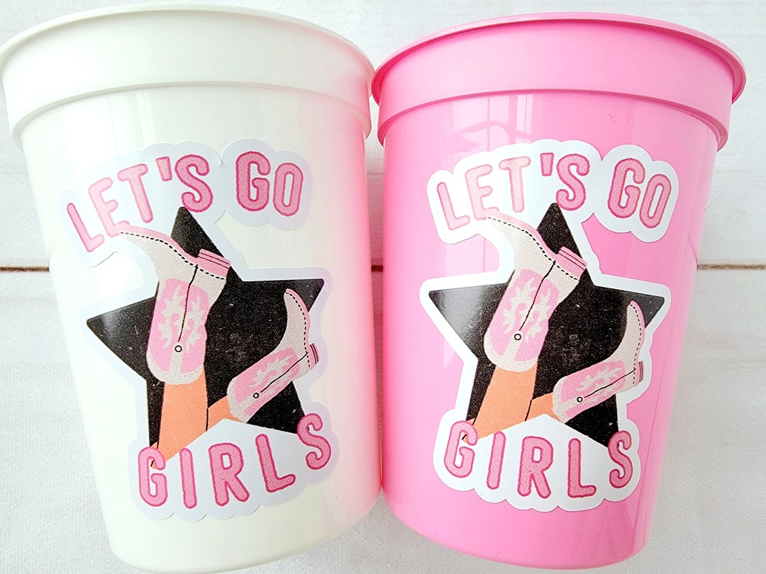 Cowgirl Boot Party Cups Cowgirl Let's Go Girls Cups Rodeo Party Cups ...