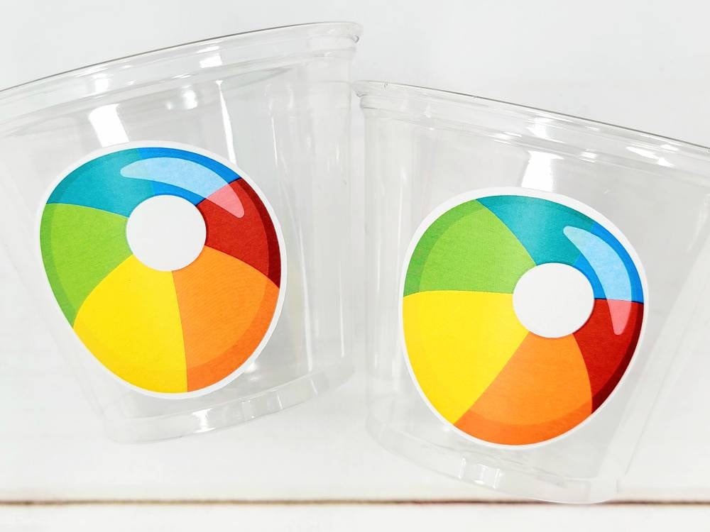 BEACH PARTY CUPS - Beach Ball Cups Beach Cups Beach Ball Party Cups ...