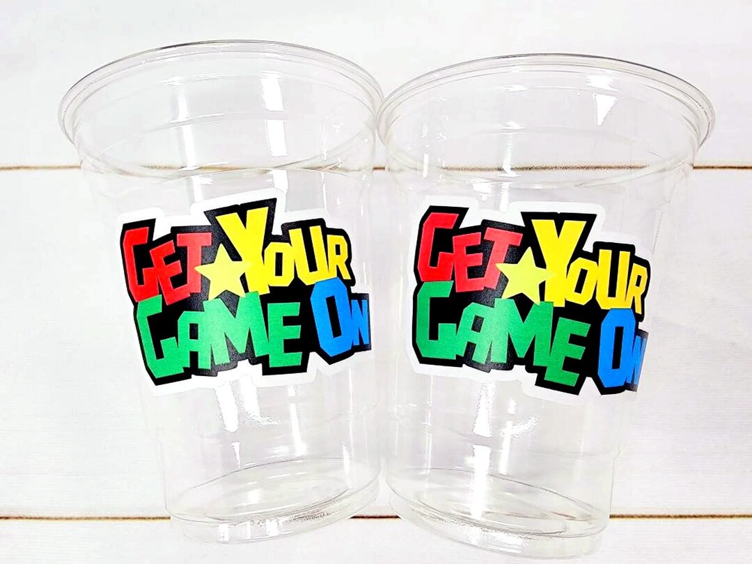 VIDEO GAME PARTY Cups - Video Game Cups Video Game Party Cups Level up ...