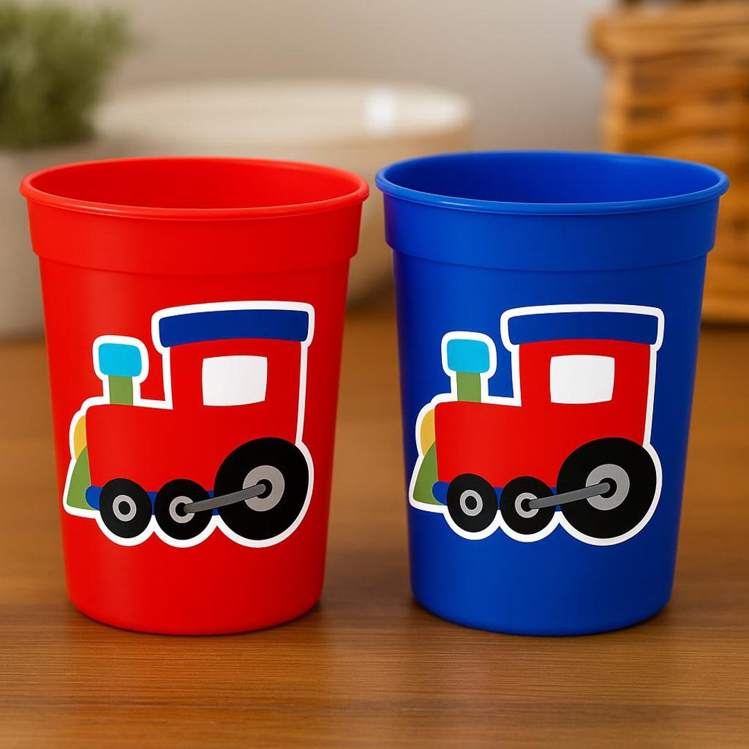 Train Cups, Train Party Favors, Train Birthday Favors, Train Party Cups ...