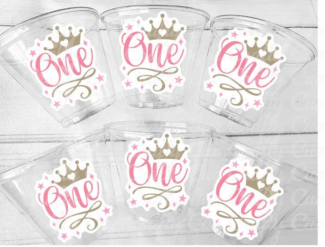 PRINCESS PARTY CUPS Princess First Birthday Cups Princess 1st Party ...