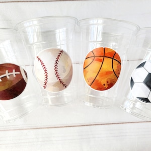 SPORTS PARTY CUPS - Sports Cups Sports Birthday Sports Party Football ...