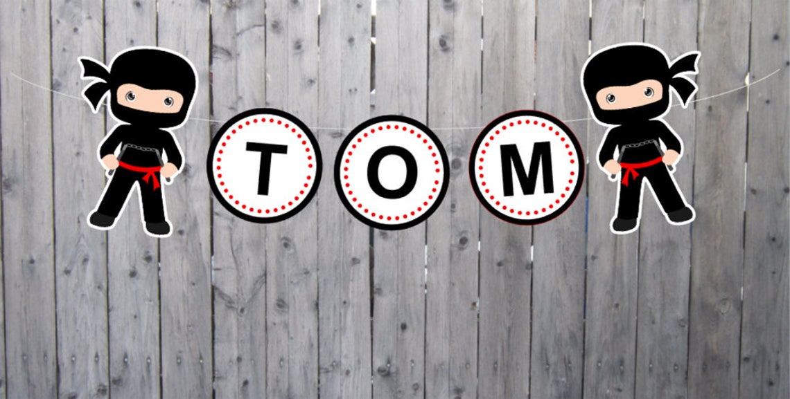 Ninja Banner Ninja Birthday Banner Ninja Garland Ninja - Etsy