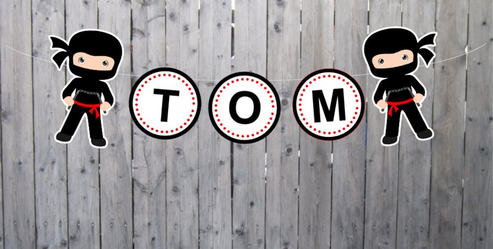 Ninja Banner Ninja Birthday Banner Ninja Garland Ninja - Etsy