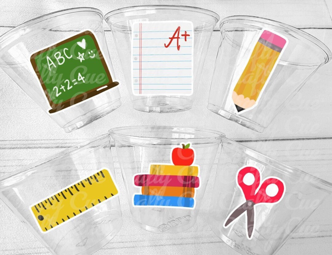 SCHOOL PARTY CUPS Teacher Party Cups Teacher Graduation Teacher Gifts ...
