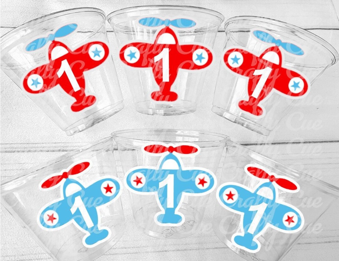 Airplane Party Cups, Airplane Treat Cups, Airplane Party Favors ...