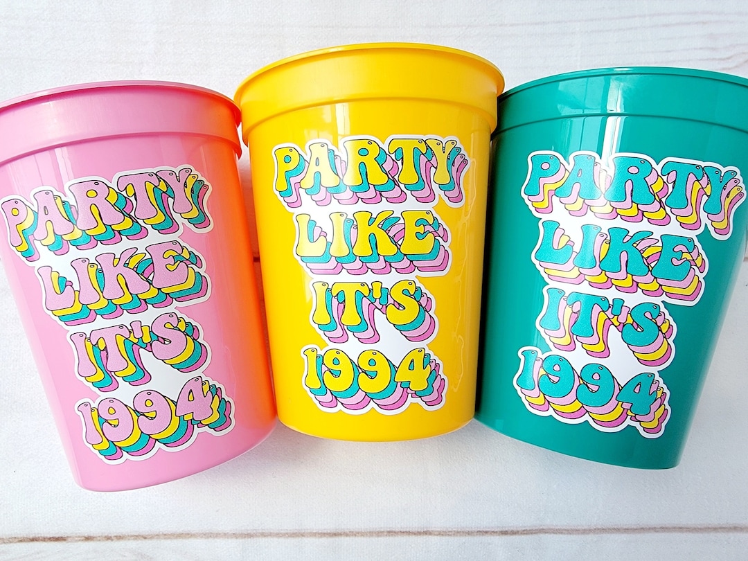 30th PARTY CUPS - Best of 1995 40th Birthday Party 0th Birthday Favors ...