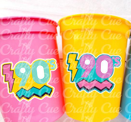 I Love the 90'S PARTY CUPS - 90s Birthday Cups 90s Party Cups 90's ...