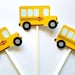 School Bus Cupcake Toppers School Bus Birthday School Bus Party School ...