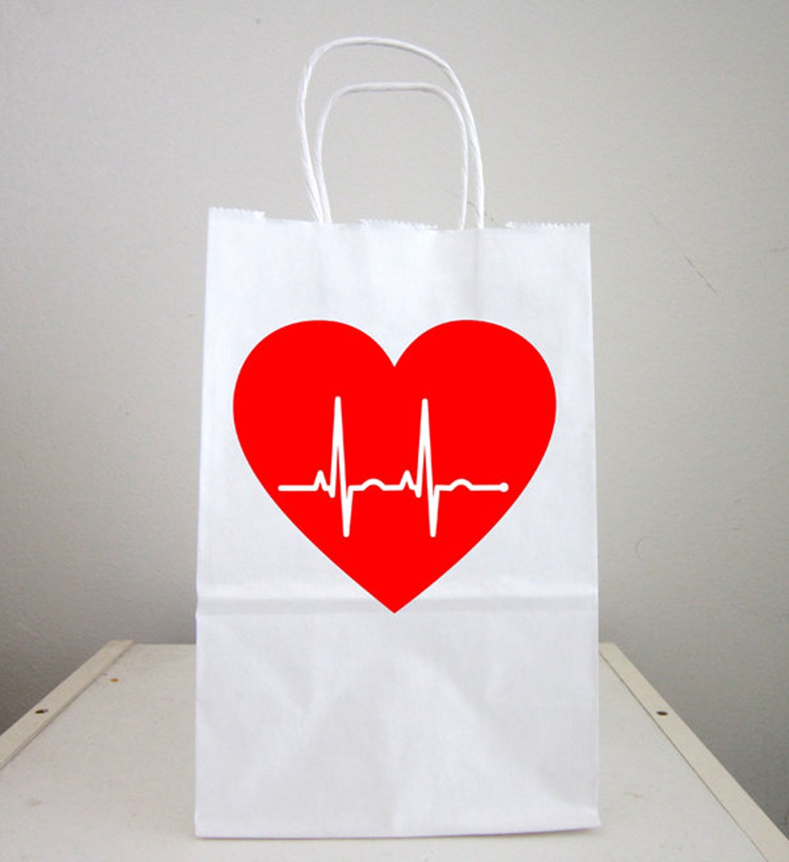 Nurse Goody Bags Heart With Pulse Bags Nurse Birthday Nurse - Etsy