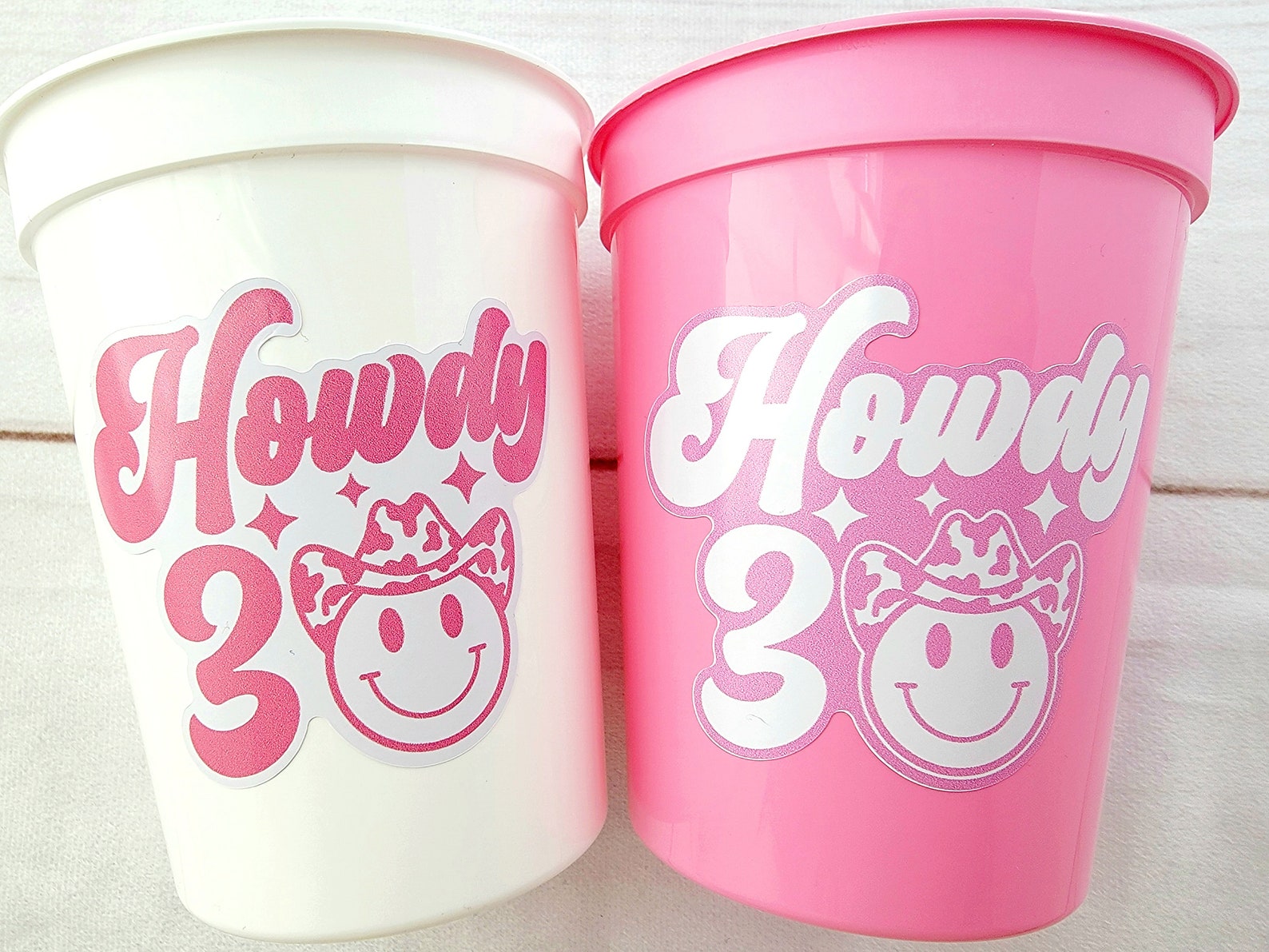 HOWDY 30 CUPS 30th Party Cups Vintage Cups 30th Birthday Party 30th ...