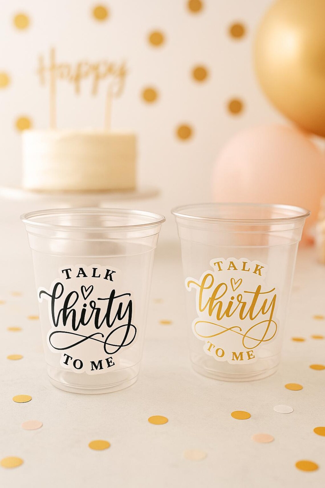 Talk Thirty to Me Cups Talk 30 to Me 30th PARTY CUPS Vintage 30TH Cups ...