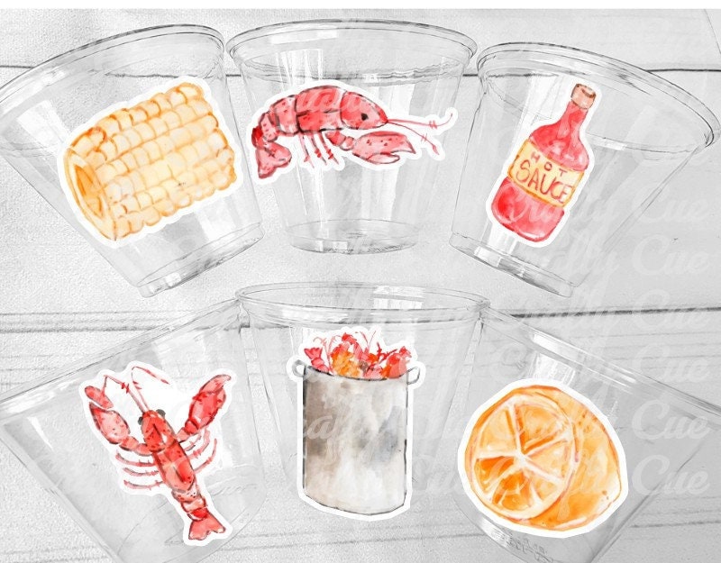 Crawfish Party Cups Crawfish Boil Cups Crawfish Birthday Crawfish Boil ...