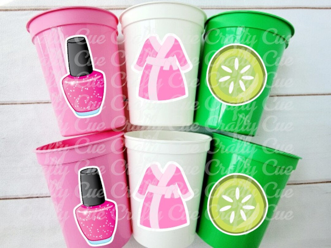 SPA PARTY CUPS - Spa Birthday Party Spa Party Favors Spa Party ...