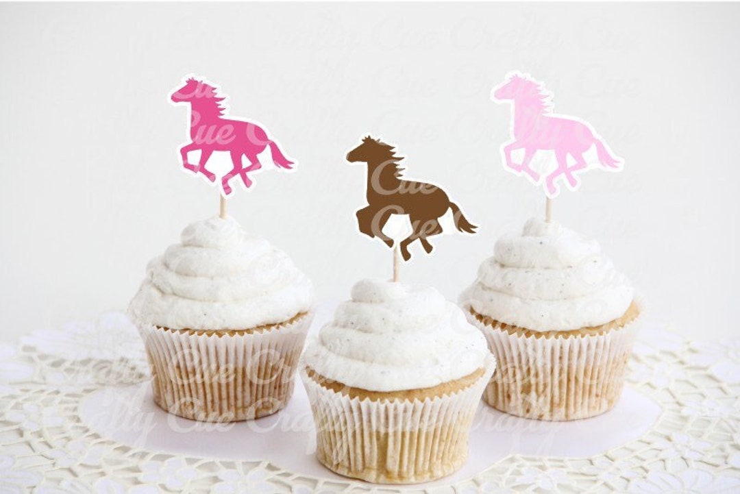 Horse Cupcake Toppers Horse Cake Toppers Horse Birthday Party ...