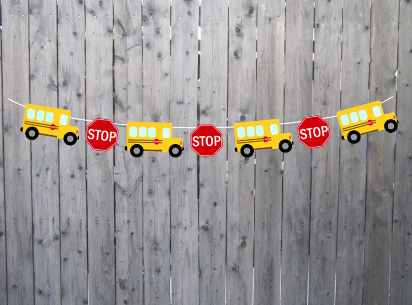 School Bus Garland School Bus Banner School Bus Birthday - Etsy