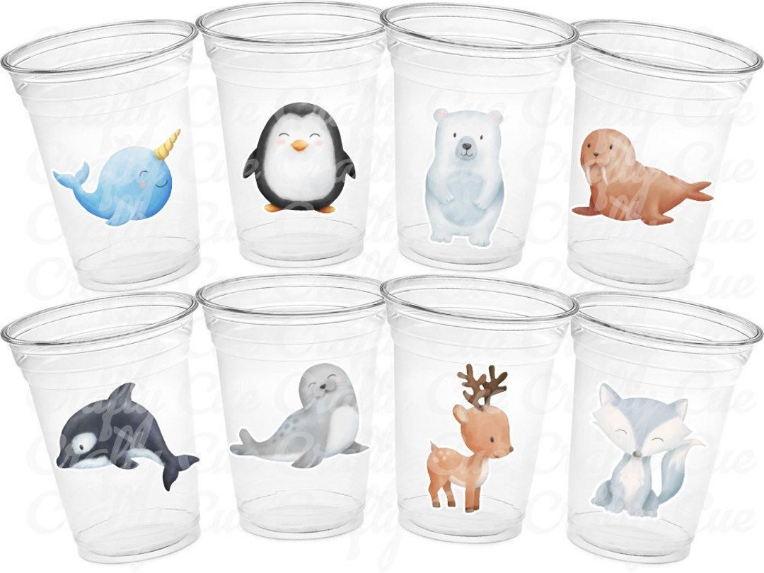 WINTER ARCTIC ANIMAL Party Cups Disposable Winter Animal - Etsy