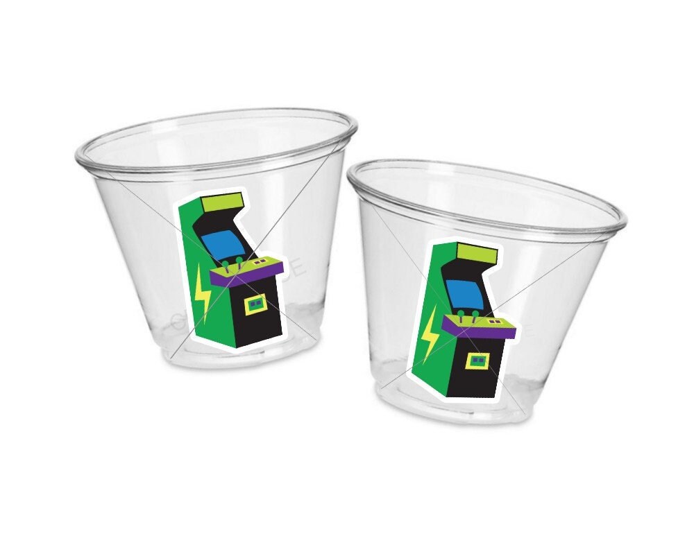 ARCADE PARTY CUPS Arcade Cups Video Game Party Cups Video - Etsy
