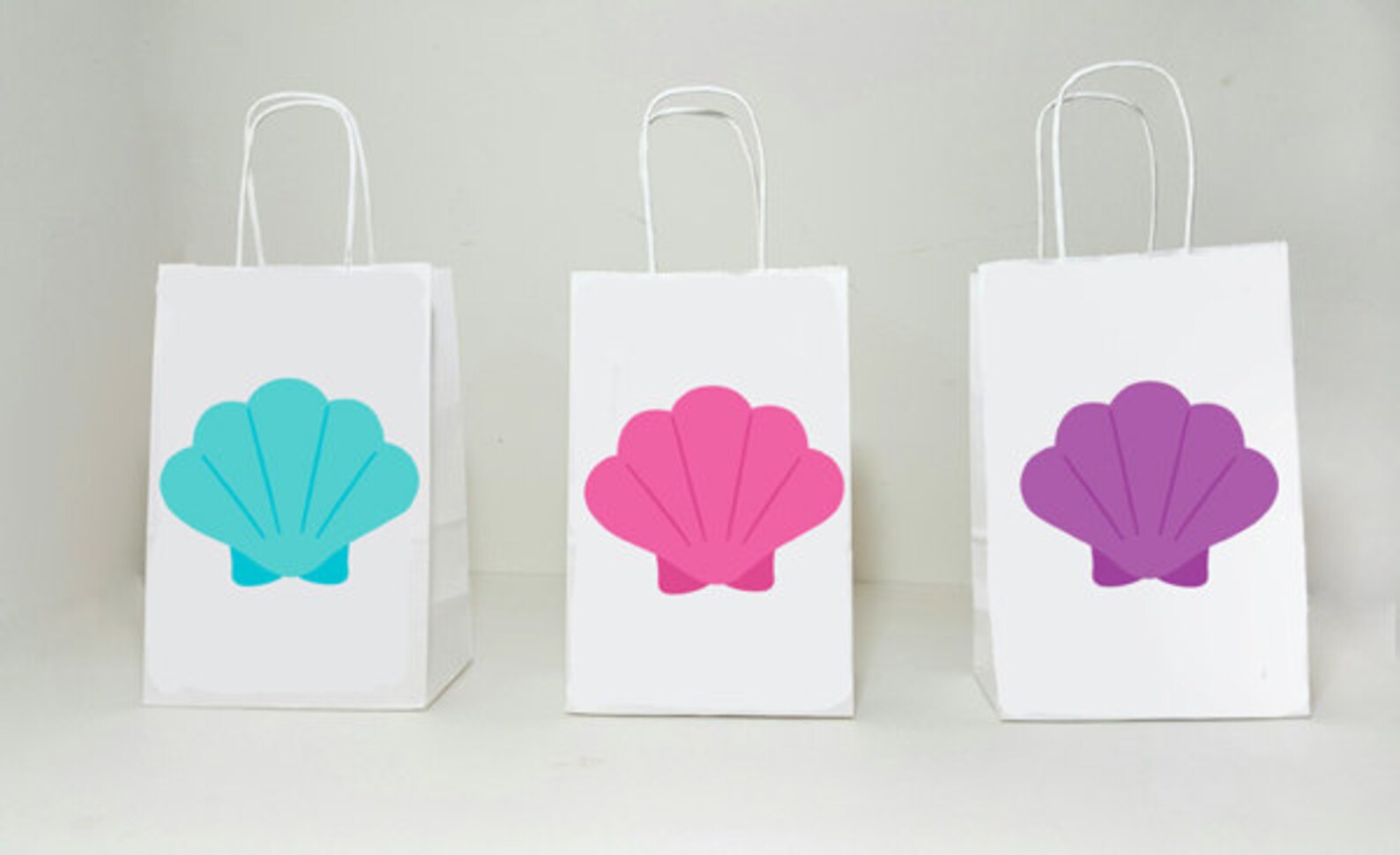 Seashell Goody Bags Sea Shell Favor Bags Mermaid Goody Bags - Etsy