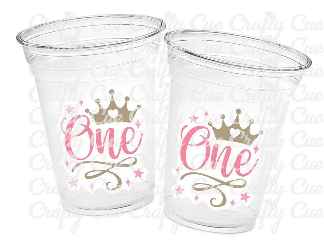 PRINCESS PARTY CUPS - Princess First Birthday Cups Princess 1st Party ...