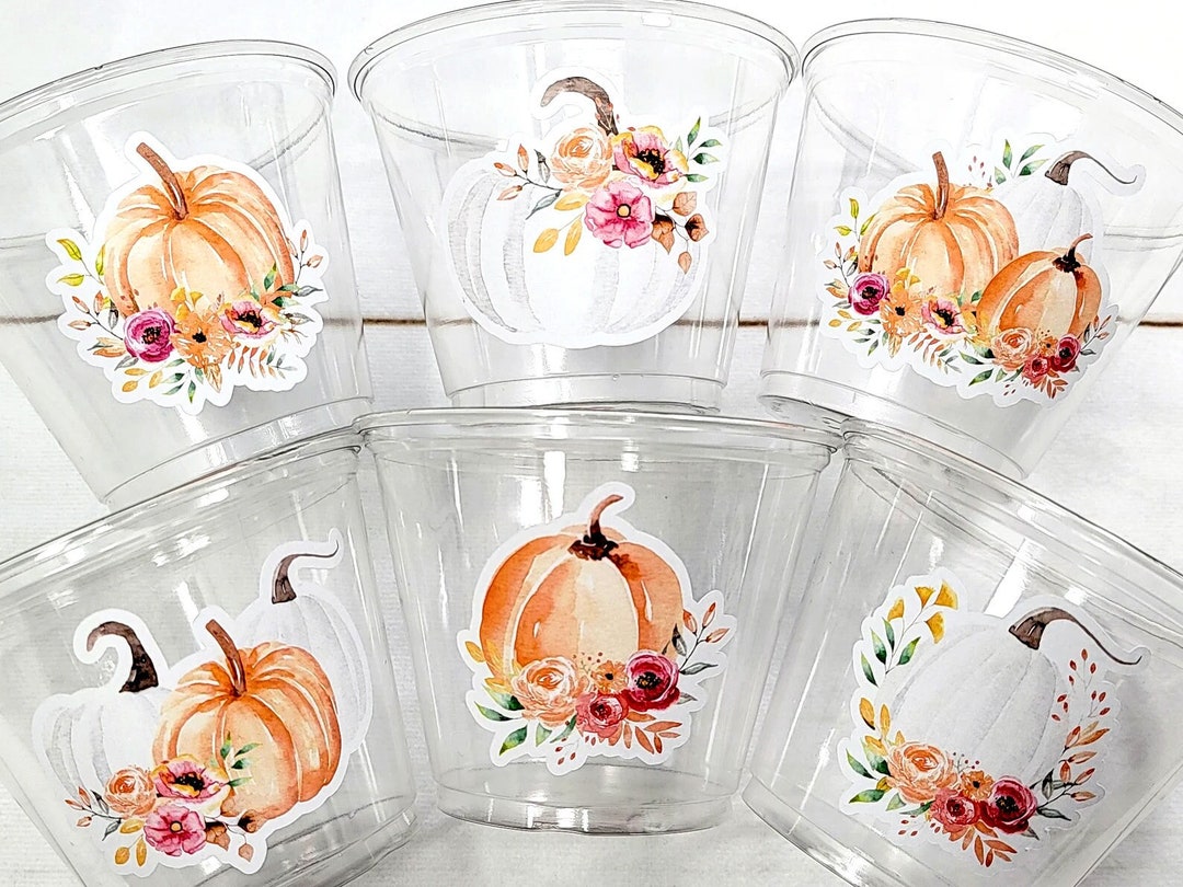 FALL PUMPKIN PARTY Cups - Little Pumpkin Cups Fall Baby Shower Cups ...