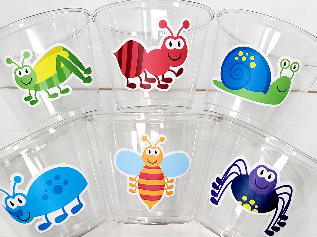 BUG PARTY CUPS - Insect Party Cups Bug Birthday Cups Insect Party ...