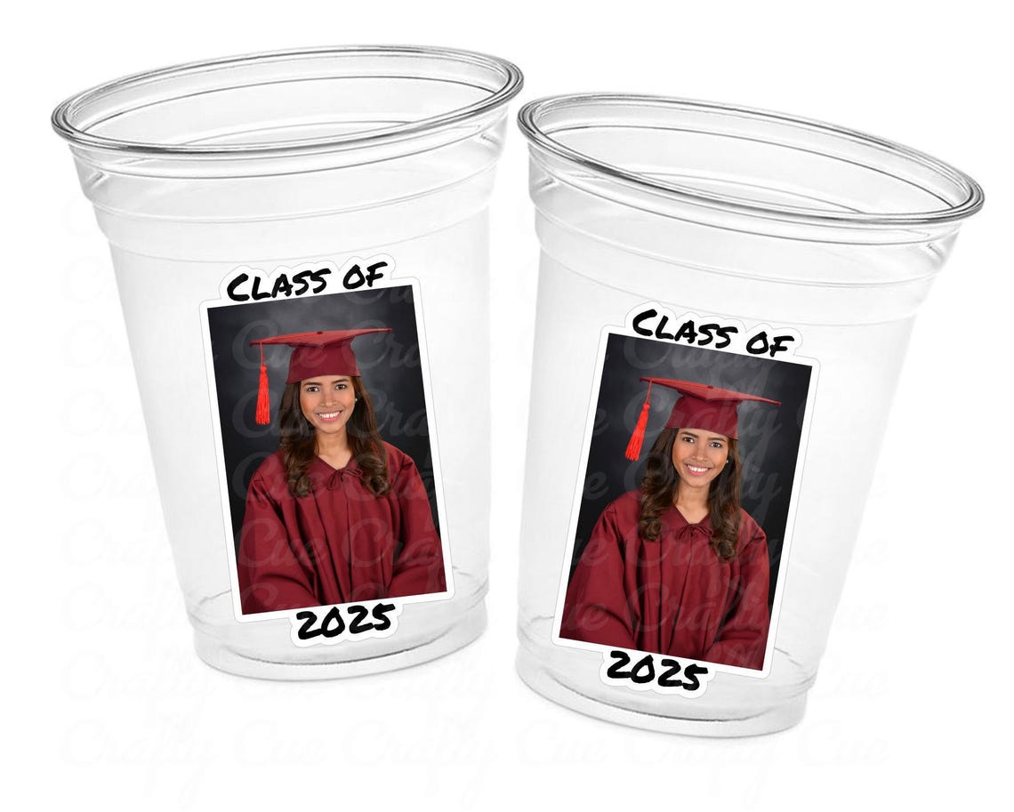 Custom Graduation Cups Custom Plastic Cups Personalized Photo ...