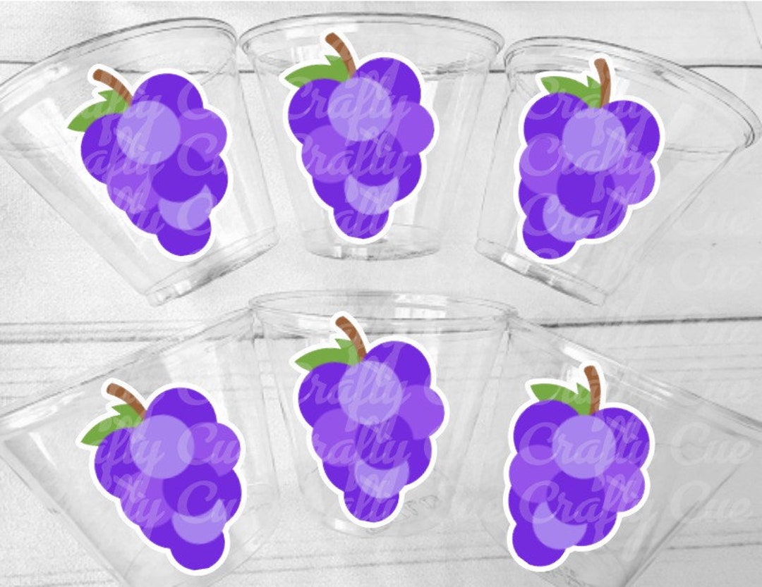 GRAPE PARTY CUPS Grape Birthday Decorations Fruit Birthday Party Cup ...