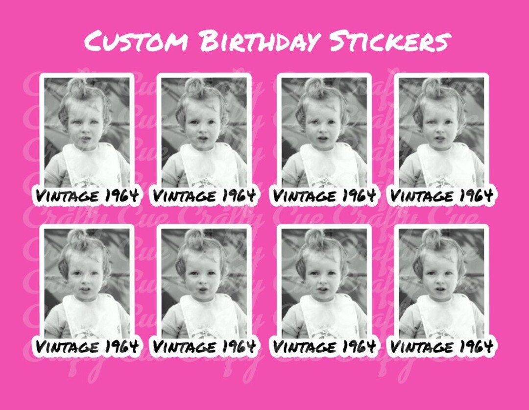 Custom Birthday Stickers, Personalized Stickers, Custom Party Favors ...