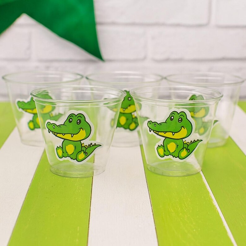 ALLIGATOR PARTY CUPS - Alligator Birthday Cups Alligator Party Favors ...