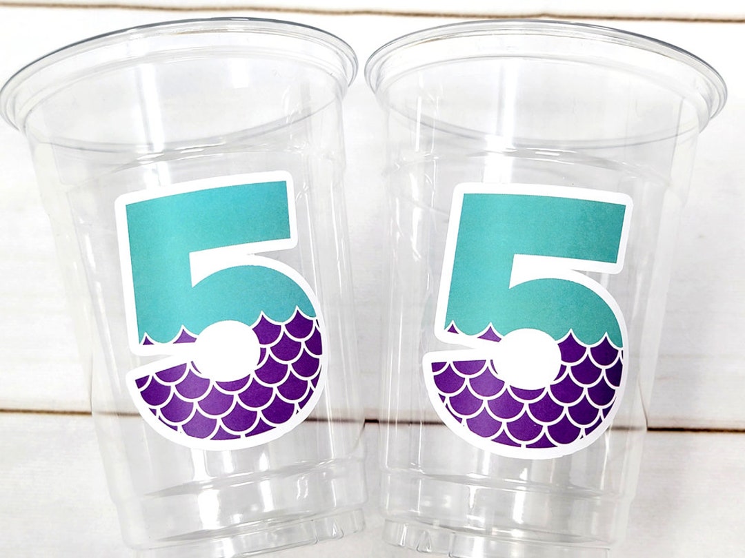 MERMAID PARTY CUPS Mermaid Birthday Cups Mermaid Party Cups Mermaid ...