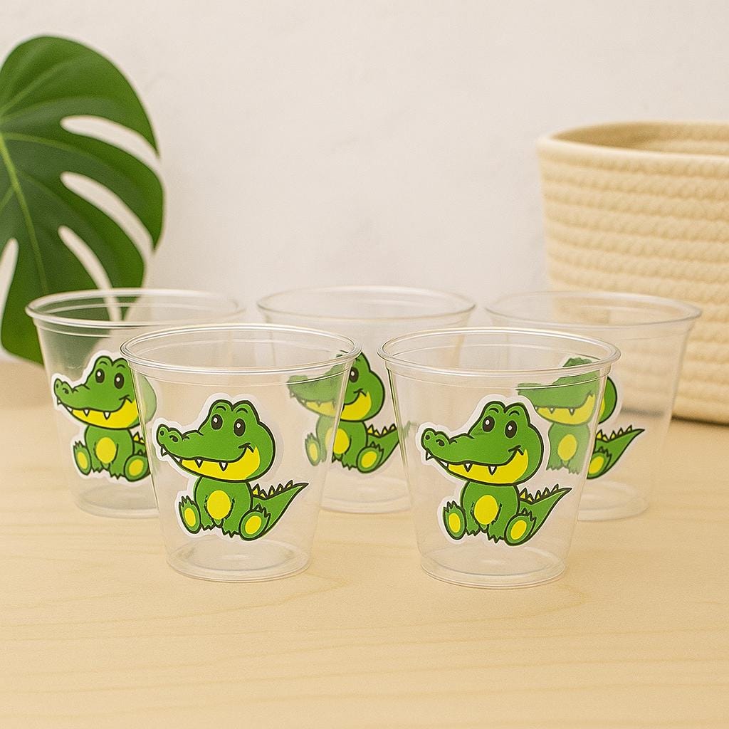 ALLIGATOR PARTY CUPS - Alligator Birthday Cups Alligator Party Favors ...