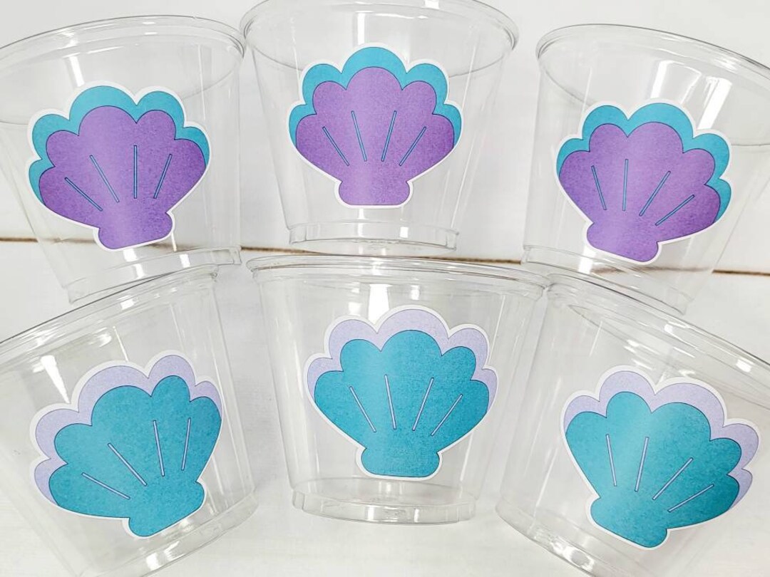 MERMAID PARTY CUPS Mermaid Birthday Cups Mermaid Party Cups - Etsy