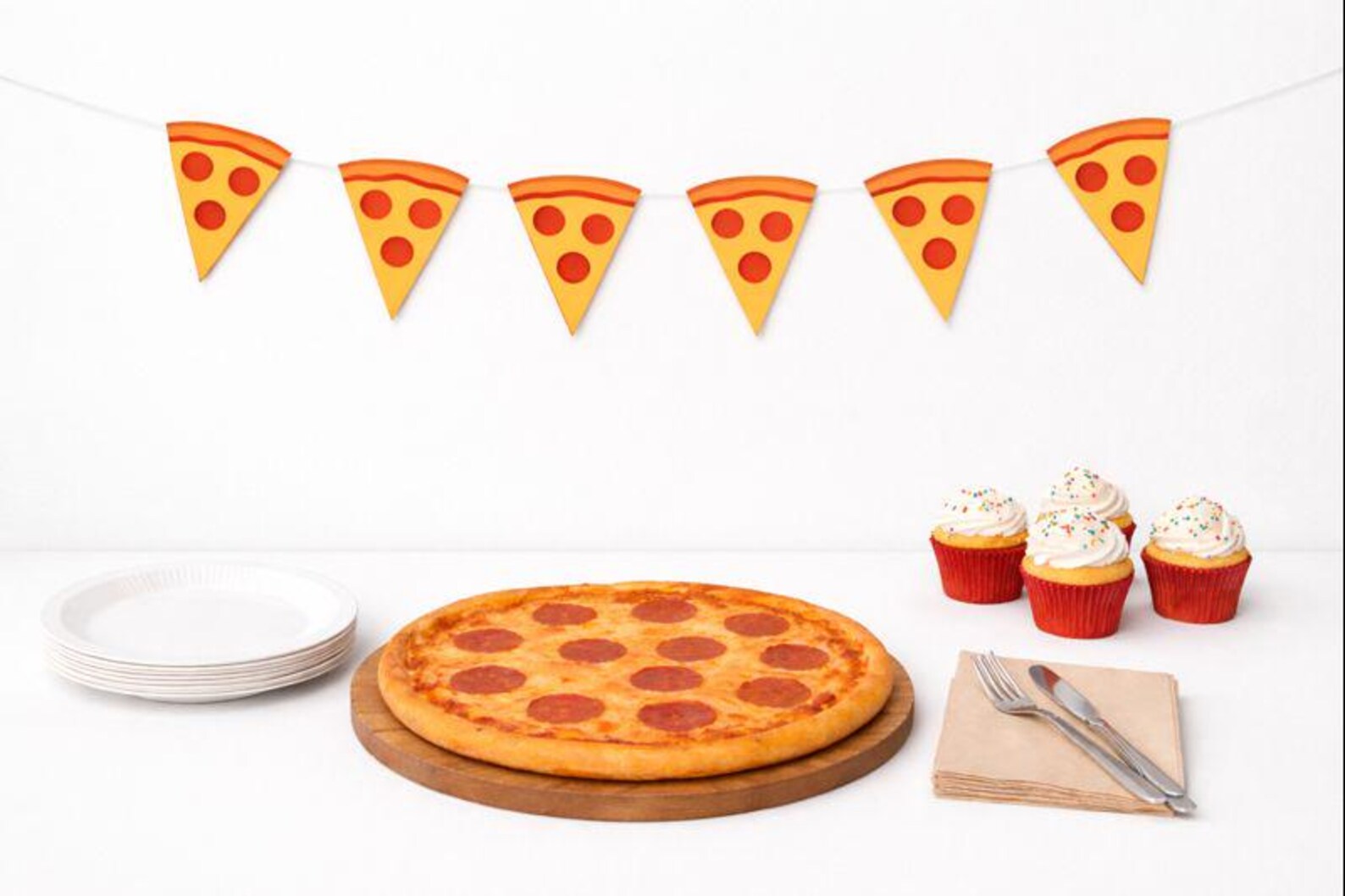 Pizza Garland, Pizza Banner, Pizza Party Banner, Pizza Party ...