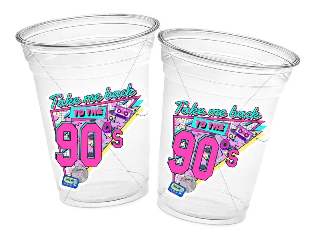I Love the 90'S PARTY CUPS 90's Birthday Cups 90's Party Cups 90's ...
