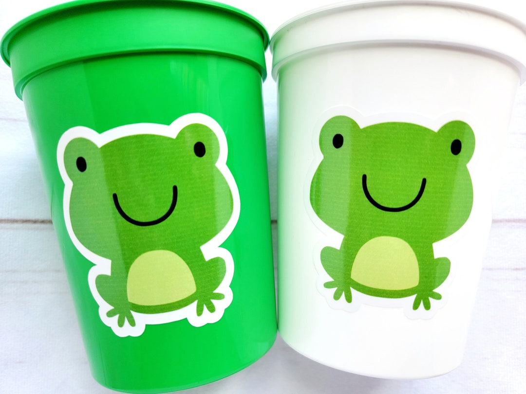 FROG PARTY CUPS Frog Cups Frog Birthday Cup Frog Baby Shower Frog Cups ...