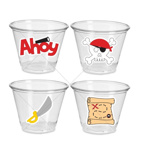 PIRATE PARTY CUPS Pirate Cups Pirate Birthday Pirate Party | Etsy