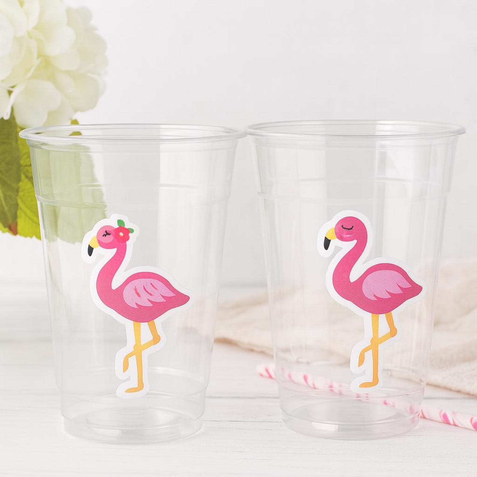 FLAMINGO PARTY CUPS - Flamingo Cups Flamingo Birthday Party Decorations ...
