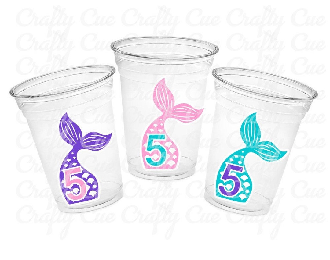 MERMAID PARTY CUPS - Mermaid Birthday Cups Mermaid Party Cups Mermaid ...