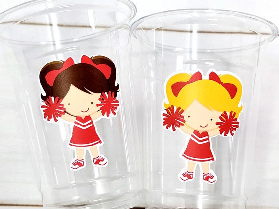 CHEERLEADER PARTY CUPS - Cheer Party Cups Cheerleader Party Cups Cheer ...