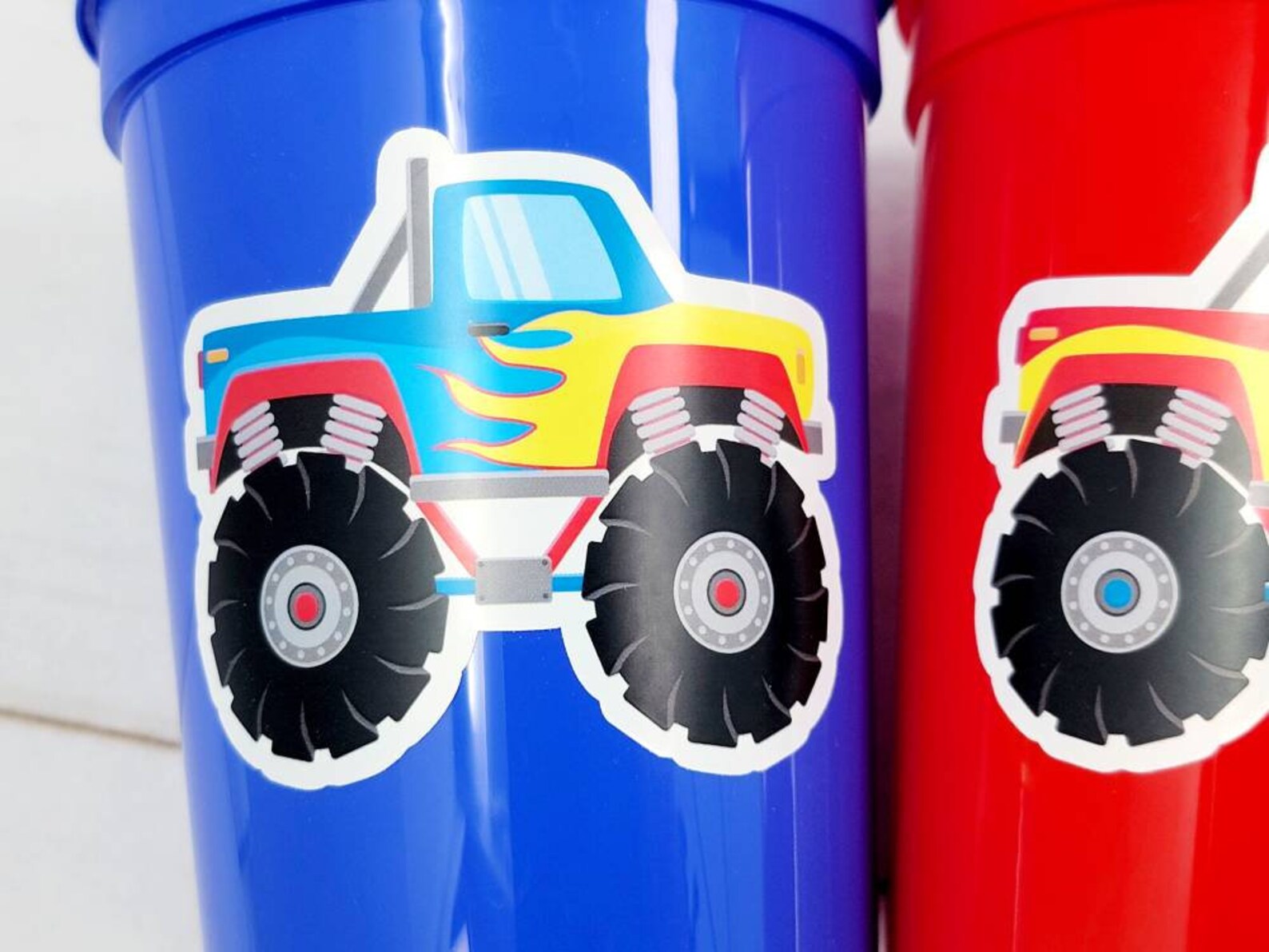 MONSTER TRUCK PARTY Cups Monster Truck Treat Cups Monster - Etsy