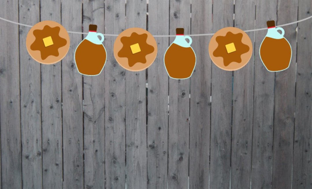 Pancake and Syrup Garland, Pancake Garland, Pancake Banner, Pancakes ...