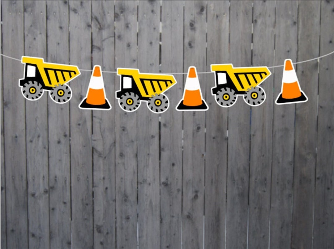 Construction Party Garland, Construction Garland, Construction Banner ...