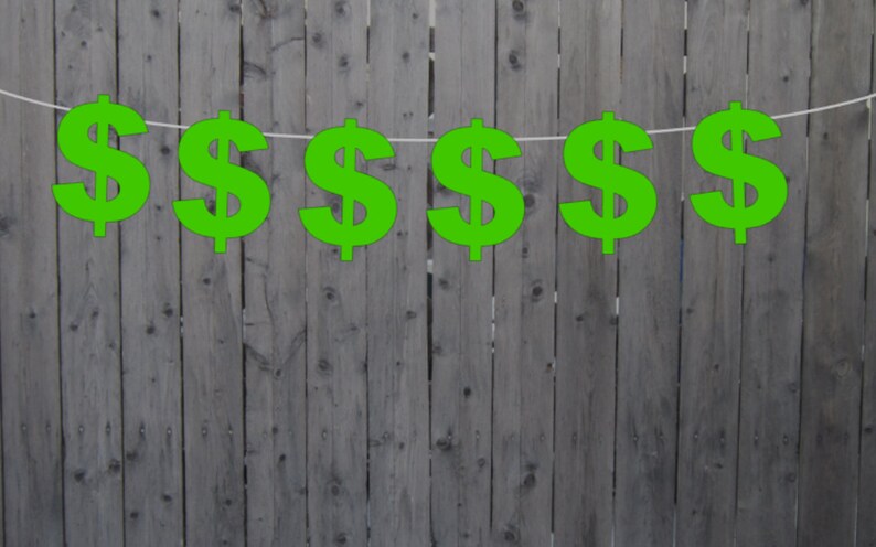 Dollar Sign Garland Dollar Sign Banner Money Banner Money | Etsy